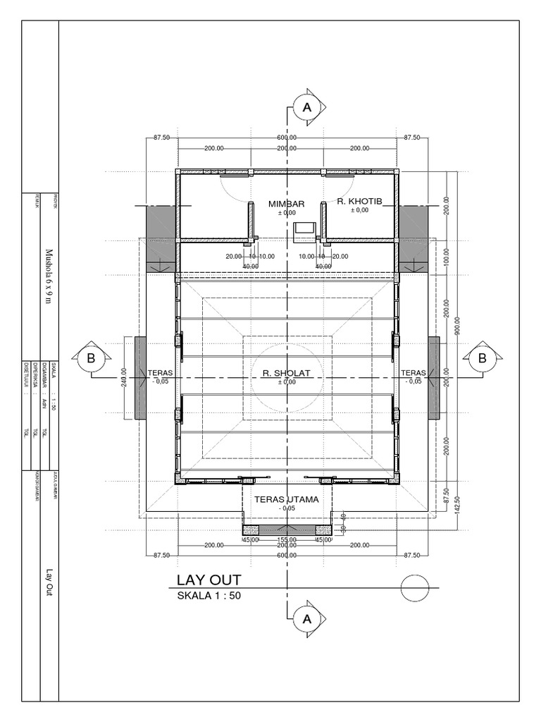 Mushola Layout Plan and Dimensions | PDF