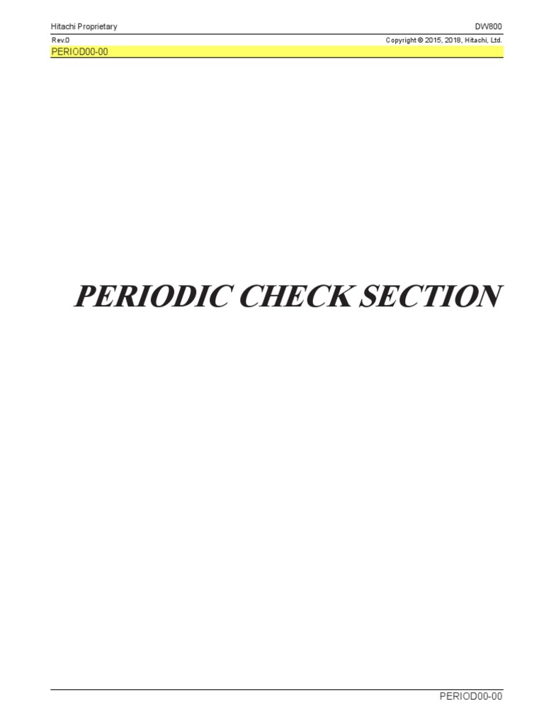 Periodic Check Section: PERIOD00-00 | PDF | Manufactured Goods | Nature