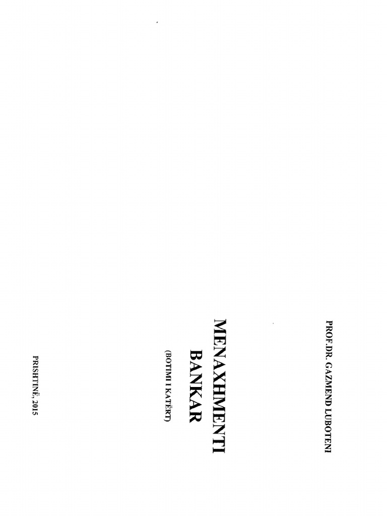 Menaxhmenti Bankar PDF | PDF