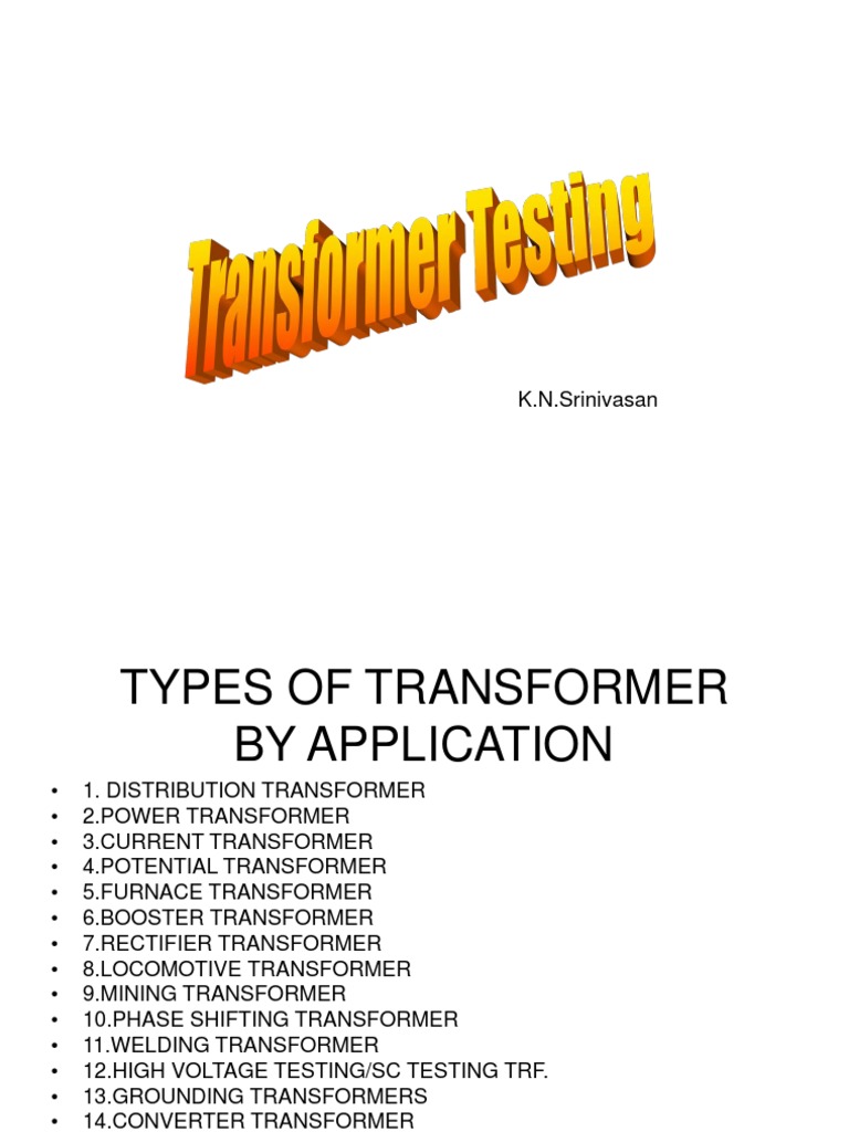 Transformer Testing | PDF | Transformer | Insulator (Electricity)