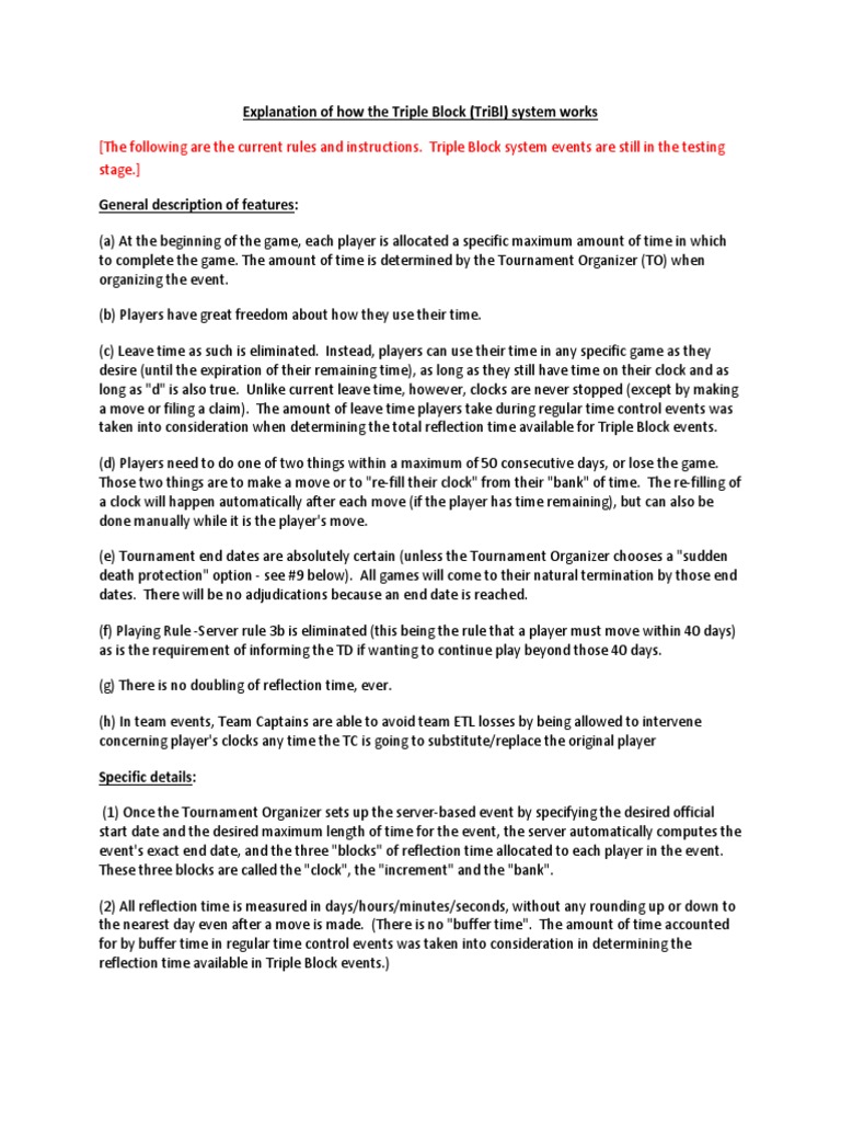 Triple Block System - Explanation of How It Works - 1-1-2019 Update ...