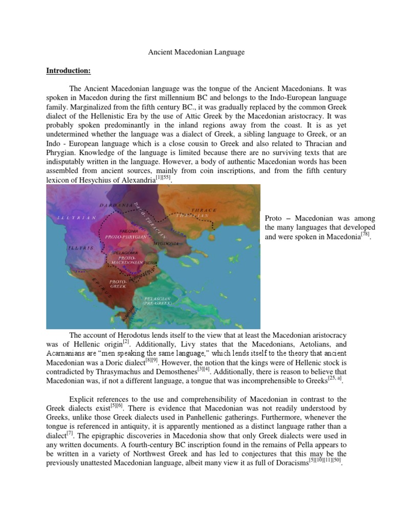 Ancient Macedonian Language PDF | PDF | Ancient Greece | Languages Of ...