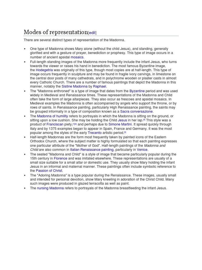 Modes of Representation | Download Free PDF | Mary, Mother Of Jesus ...