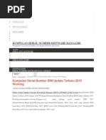 Kumpulan Serial Number Idm Ter Update | PDF