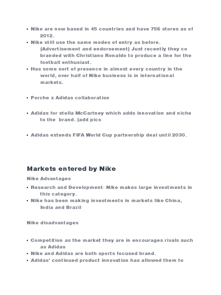 Nike's International Growth Strategy: An Analysis of the Sportswear ...