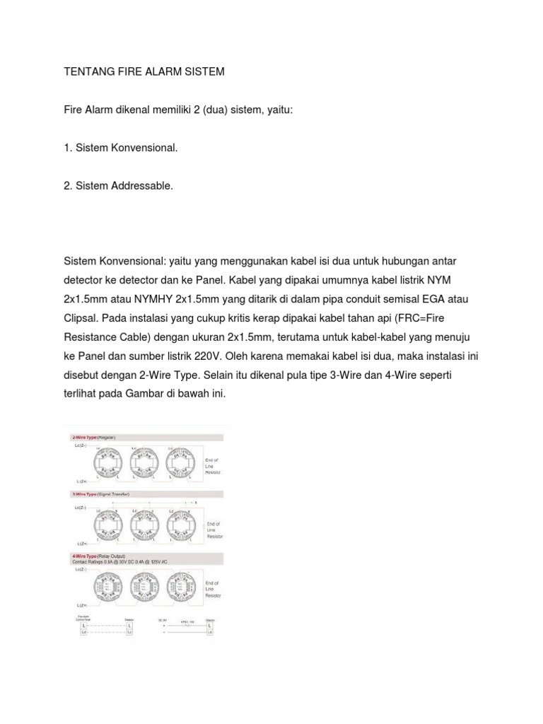 Sistem dan Jenis Fire Alarm | PDF