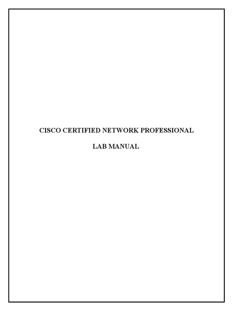 Lab Manual For CCNP | PDF | Ip Address | Router (Computing)