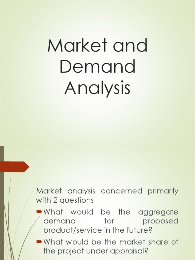 Market and Demand Analysis | PDF | Forecasting | Moving Average