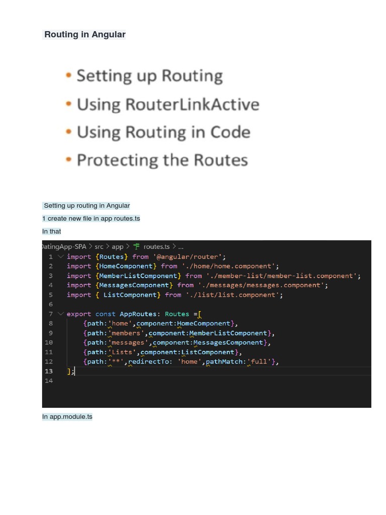 Section 7 Routing in Angular | PDF