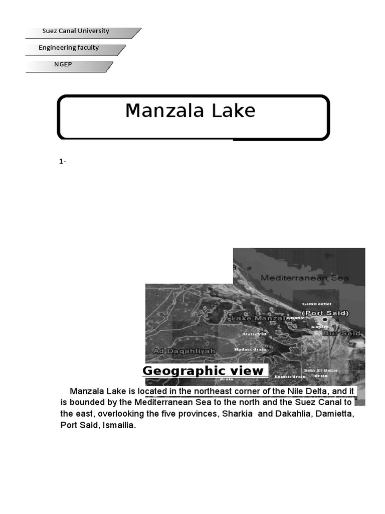 Manzala Lake: Geographic View | PDF | Sewage | Pollution