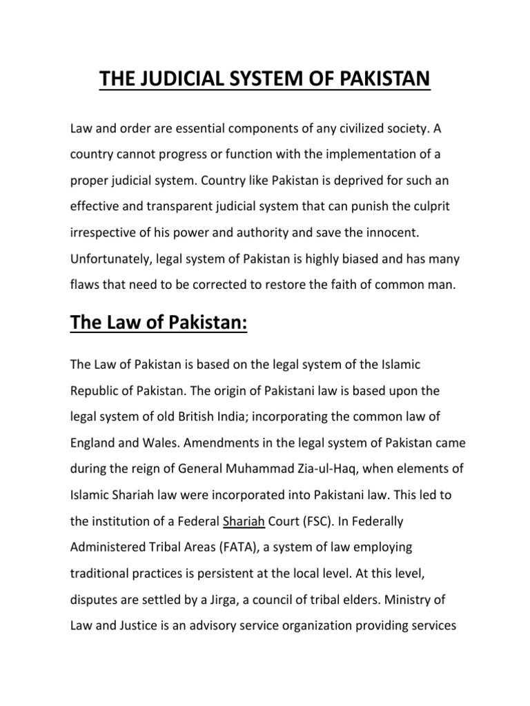 Judicial System of Pakistan | PDF | Supreme Courts | Judge