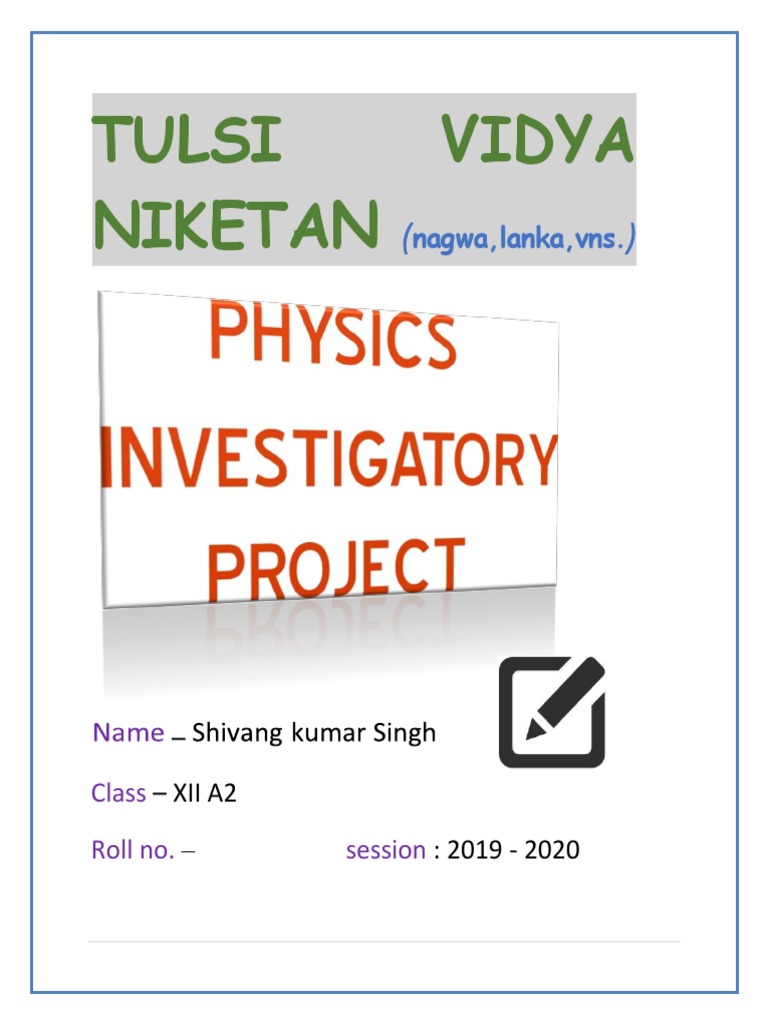 Physics Investigatory Project | PDF | Electromagnetic Induction ...