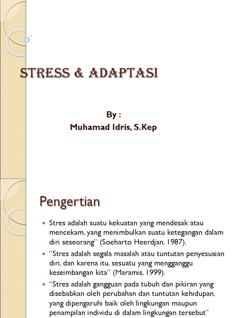Stress & Adaptasi Idris | PDF | Pengembangan Diri