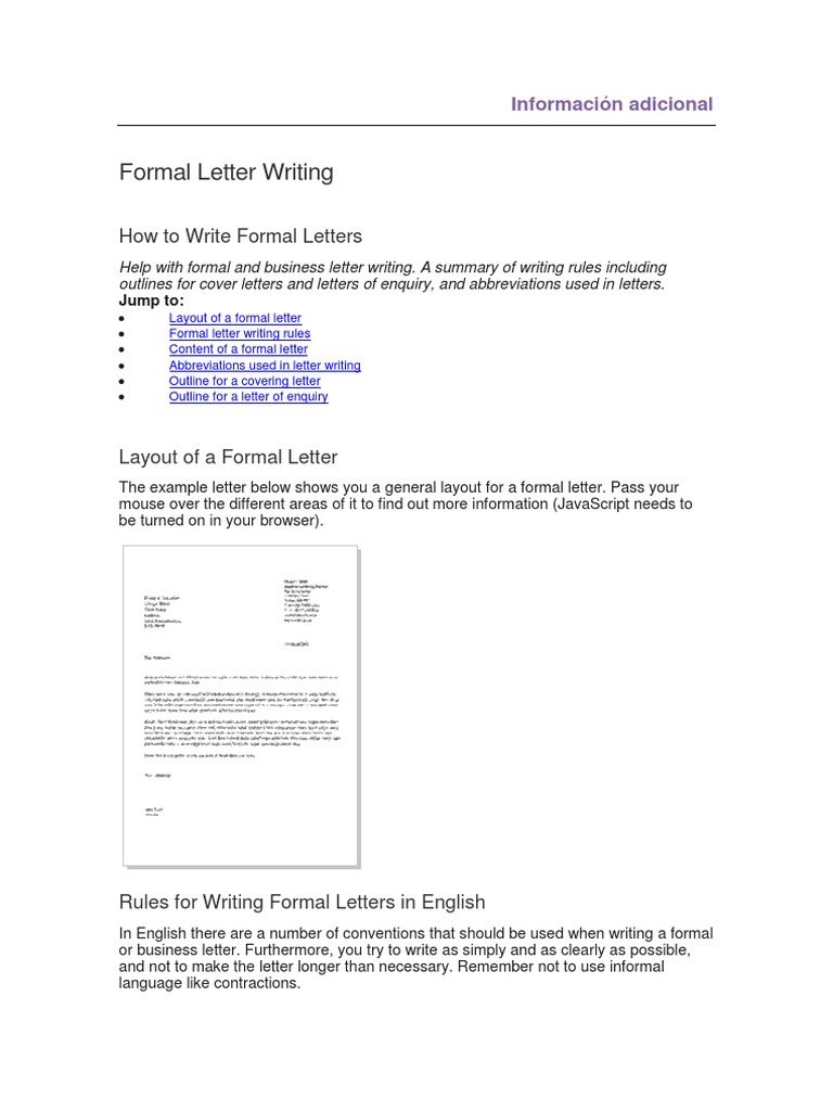 Formal Letters | PDF