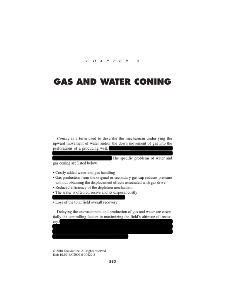 Water and Gas Coning in Petroleum Reservoir | PDF