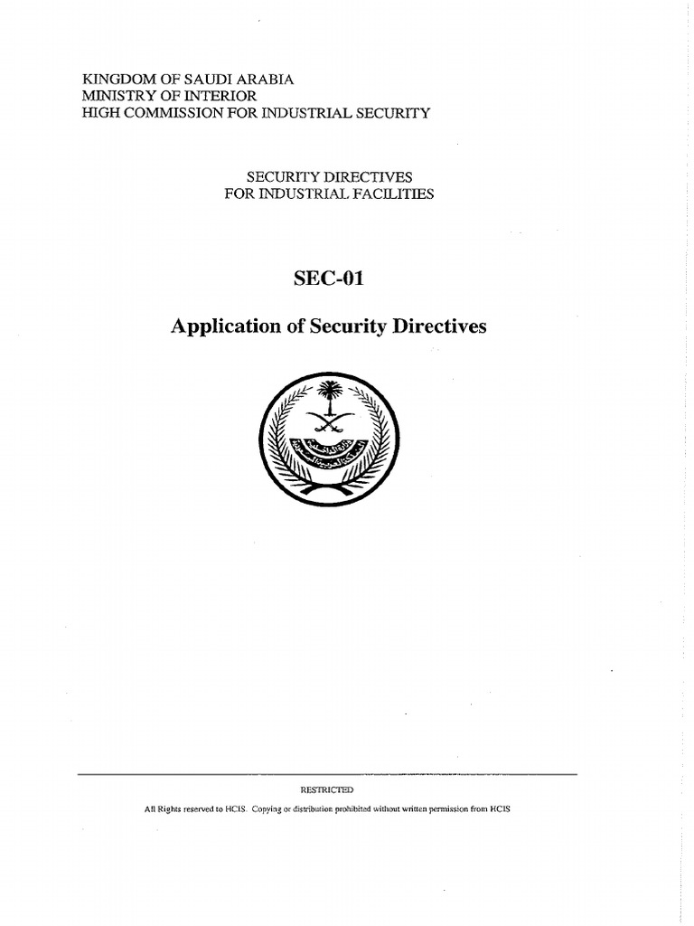 SEC-01-Application of Security Directives | PDF