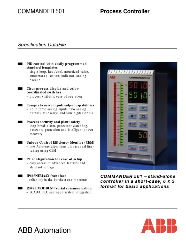 ABB Automation: Commander 501 | Download Free PDF | Control Theory ...