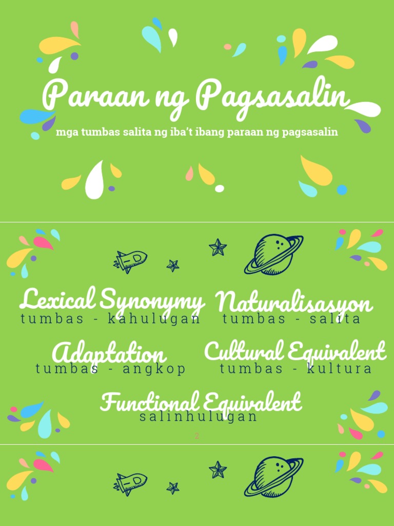 Paraan NG Pagsasalin | PDF