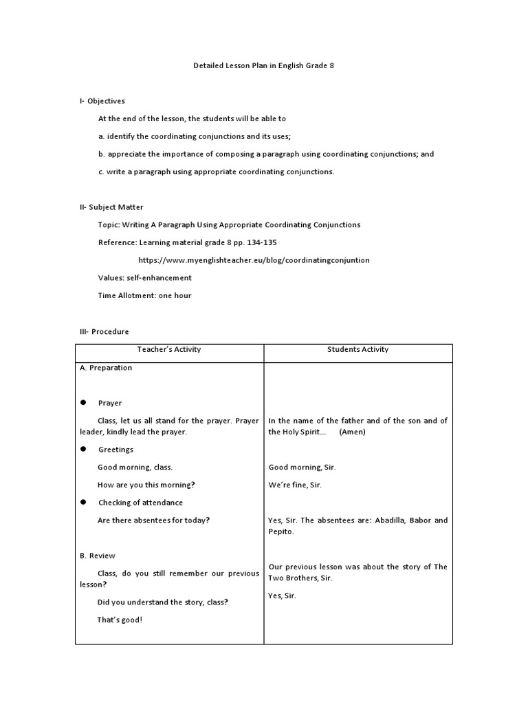 Detailed Lesson Plan in English Grade 8 | PDF | Semiotics | Cognition