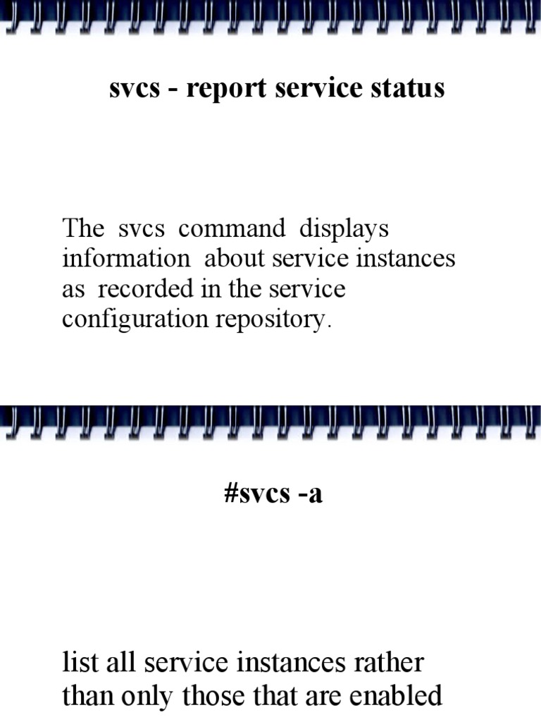 SOLARIS Svcs Command | PDF | Communications Protocols | Application ...