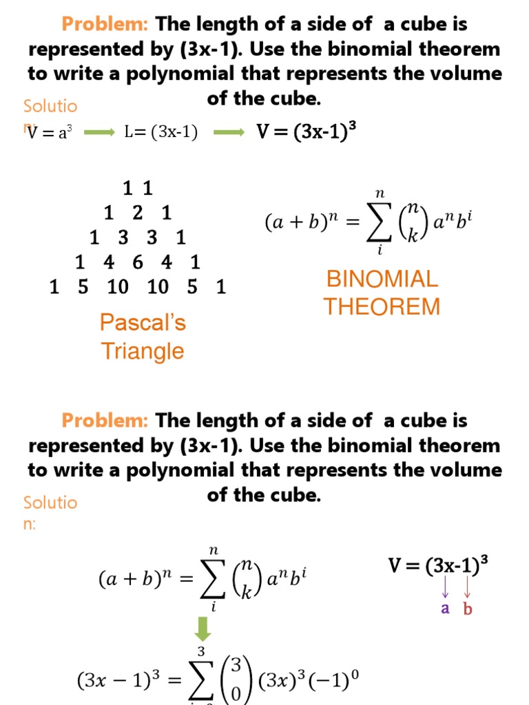 Pascal's Triangle Binomial Theorem: Solutio N | PDF | Complex Analysis | Number Theory