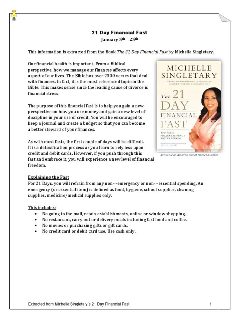 21 Day Financial Fast Summary | PDF | Credit Card | Investing