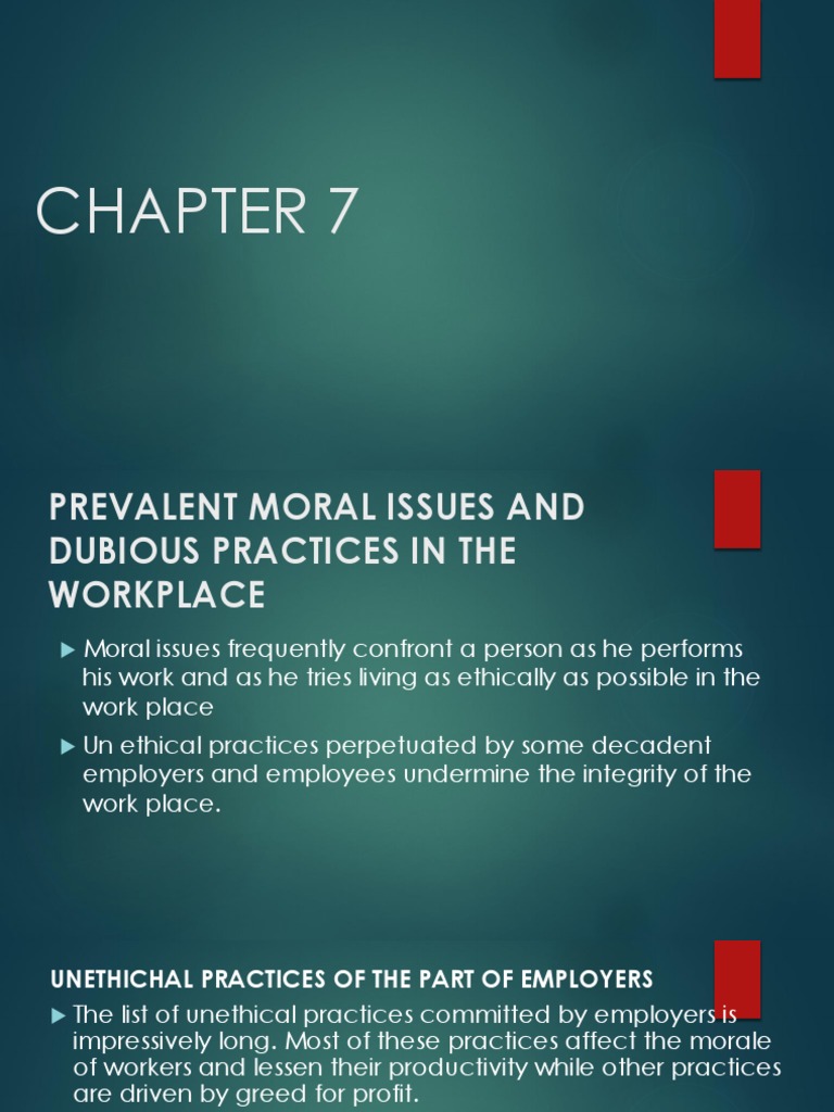 Dubious Workplace Ethics Explored | PDF | Occupational Safety And ...