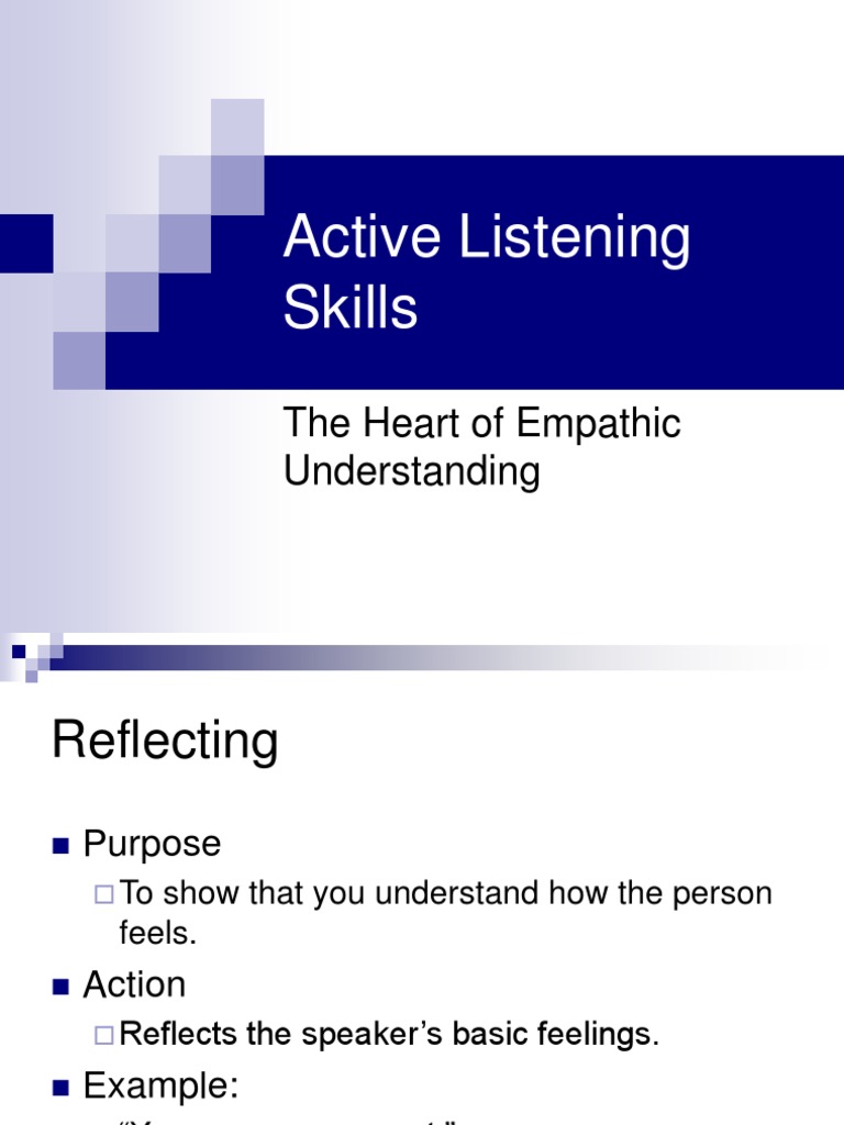 Active Listening Skills Explained | PDF