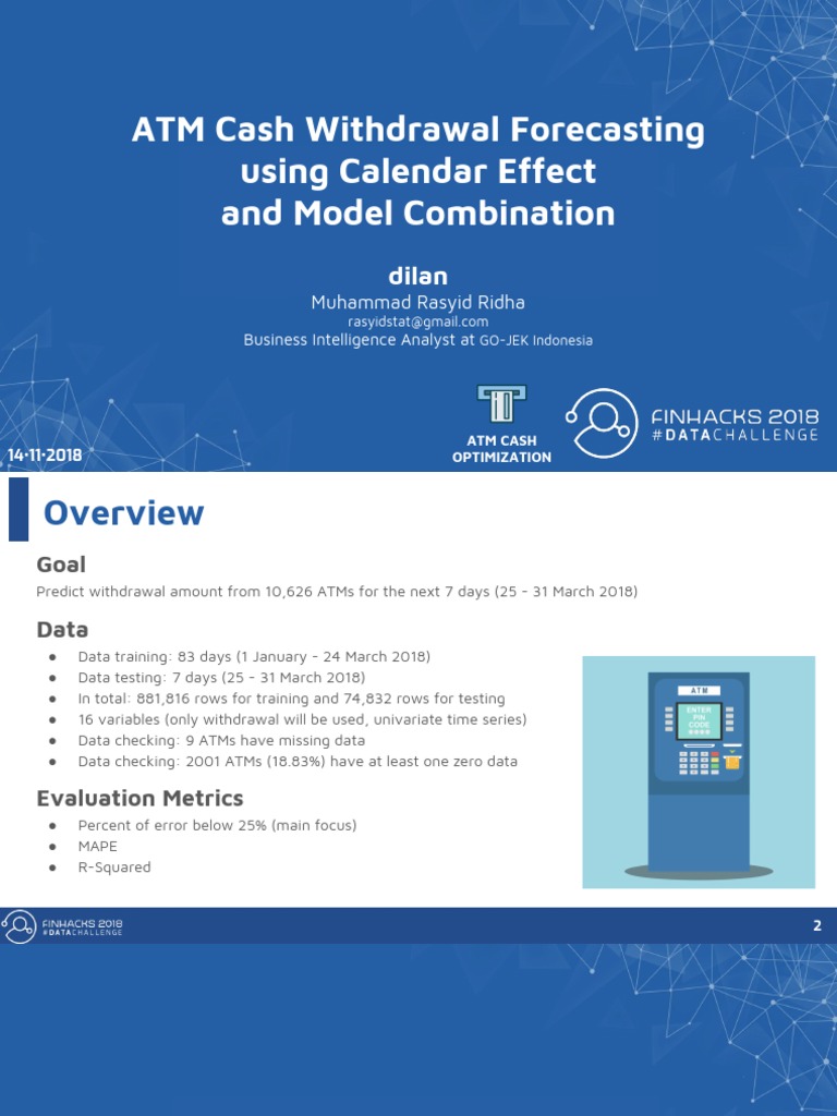 Finhack 2018 - ATM Cash Optimization (Dilan) v2 | PDF | Forecasting ...