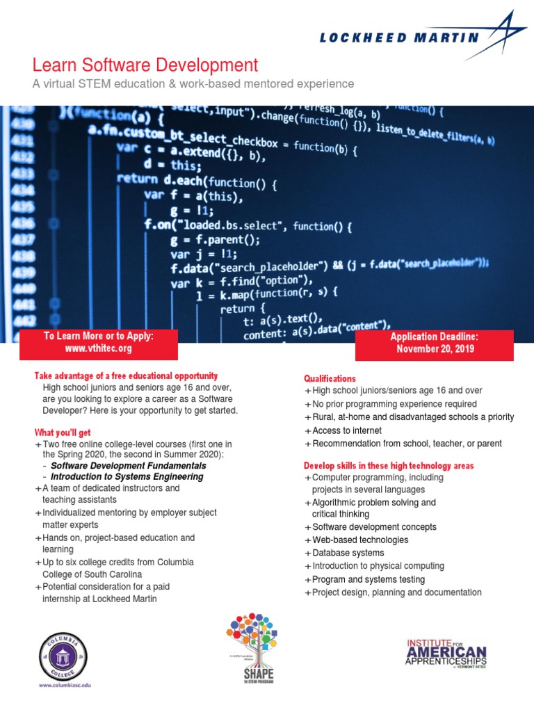 Learn Software Development: A Virtual STEM Education & Work-Based ...