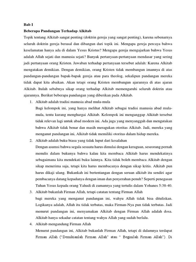 Rangkuman Superioritas Alkitab | PDF