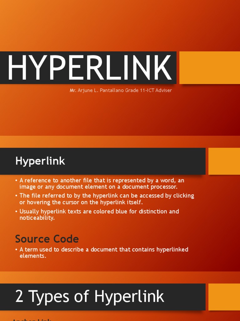 Hyperlink: Mr. Arjune L. Pantallano Grade 11-ICT Adviser | Download ...