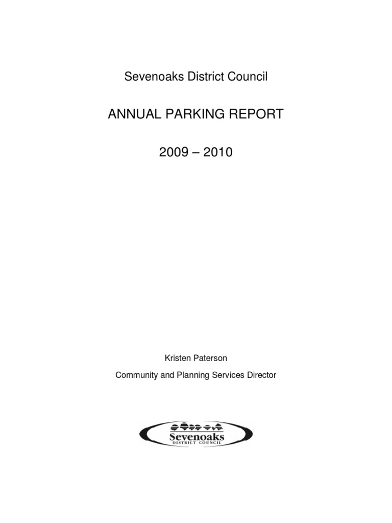Sevenoaks Annual Parking Report 200910 | PDF | Parking | Land Transport