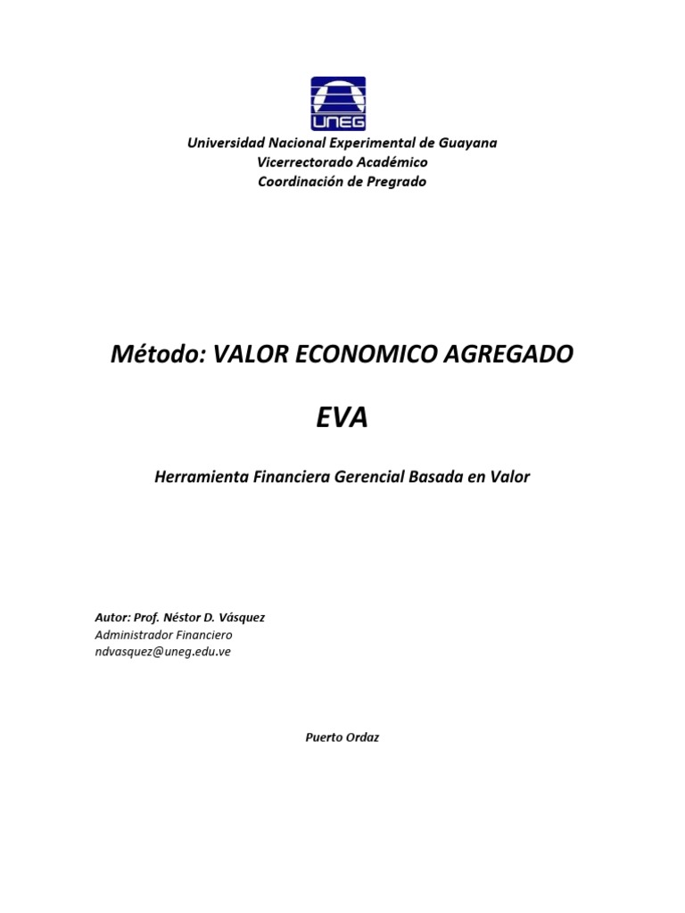 Guia de Ejercicios Practicos de EVA | PDF | Compartir (Finanzas ...