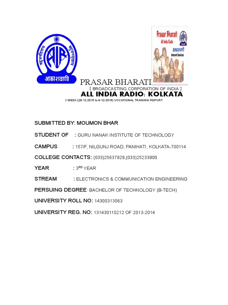 Prasar Bharati: All India Radio: Kolkata | PDF | Broadcasting | Academia
