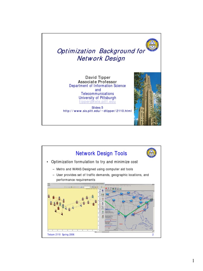 Optimization Background For Network Design | PDF | Mathematical ...