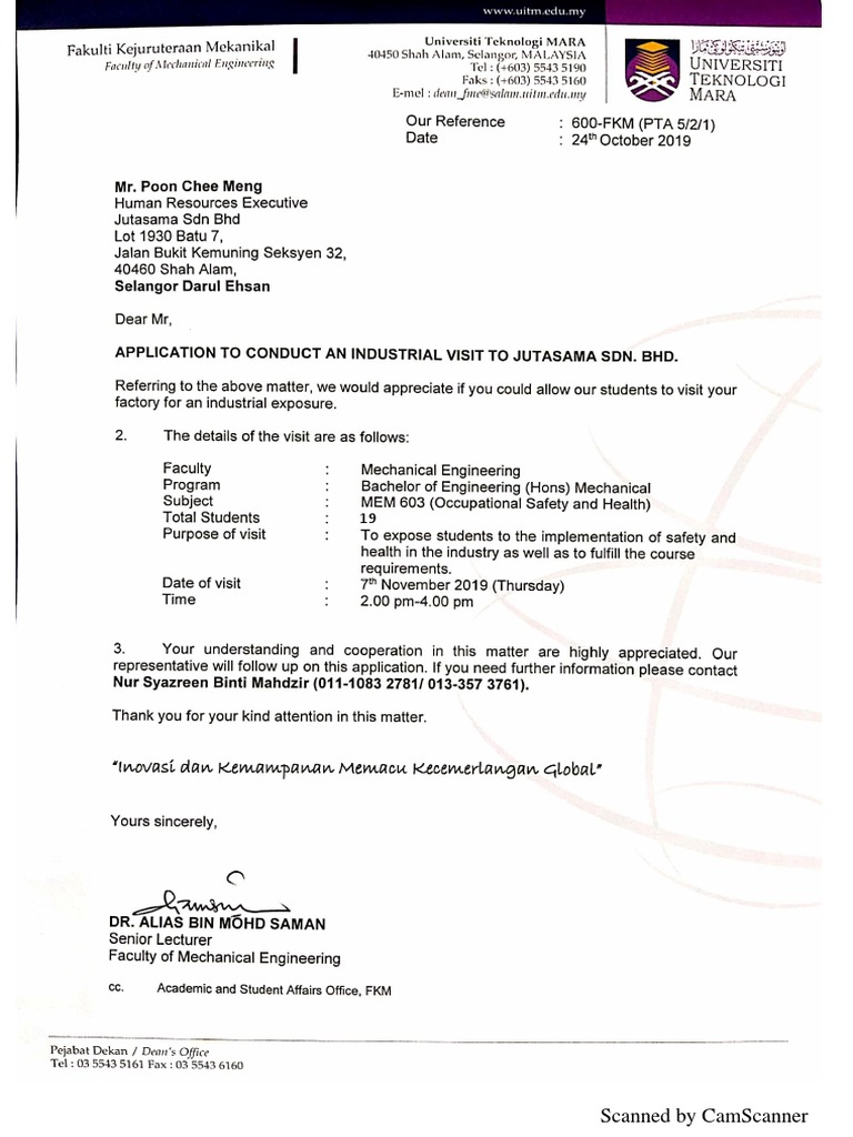 Official Letter | PDF