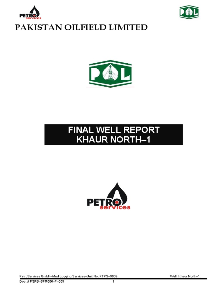 Drilling Well End Report | PDF | Petroleum Reservoir | Casing (Borehole)