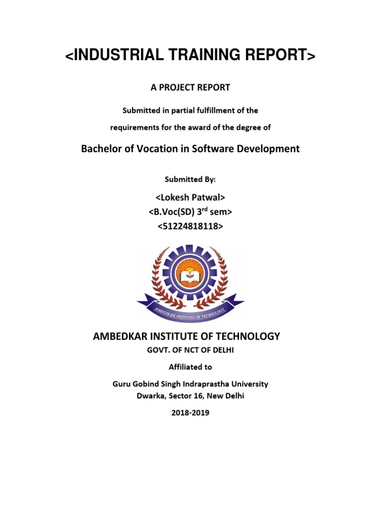 Project Report Front Page Format | PDF | Business