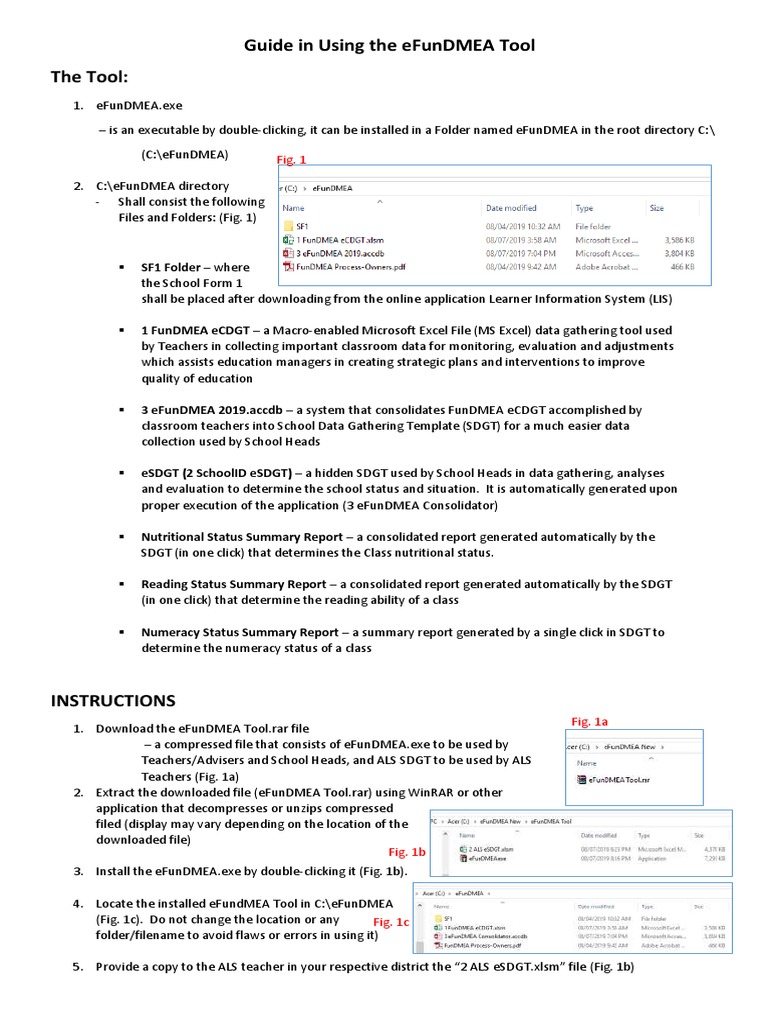 Guide in Using The Efundmea Tool The Tool | PDF | Directory (Computing) | Zip (File Format)