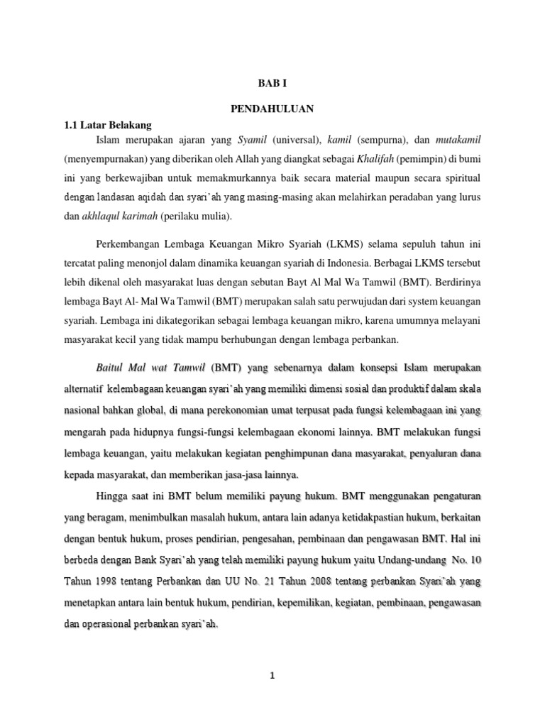 BMT: Fungsi, Hukum, dan Pengembangan | PDF | Pengelolaan Keuangan ...