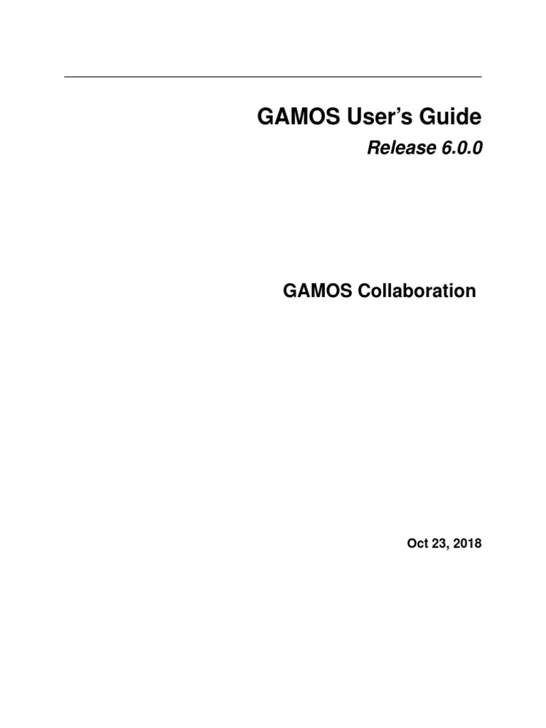 Gamos Users Guide | PDF | Scattering | Physics