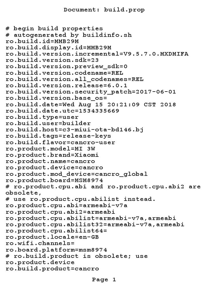 Build Prop | PDF | Information And Communications Technology | Electronic Engineering