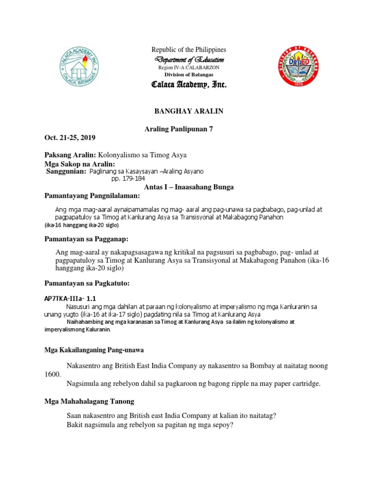 3rd Grading AP 7 | PDF