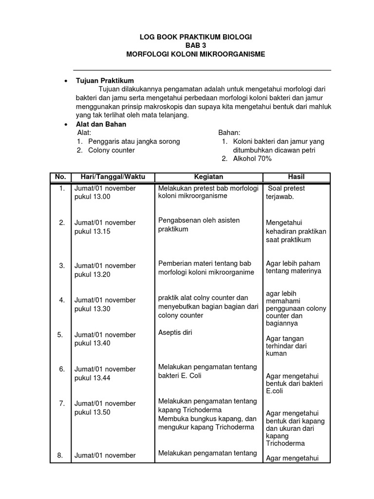 Log Book 3 | PDF