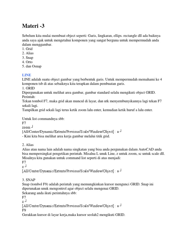 Materi Autocad | PDF