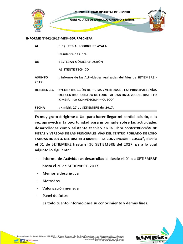 Informe Del Asistente | PDF | Hormigón | Construyendo tecnología