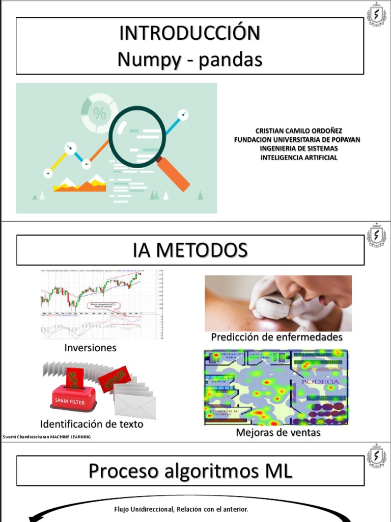Clase 3 Numpy Pandas | PDF | Matriz (Matemáticas) | Estructura de datos de matriz