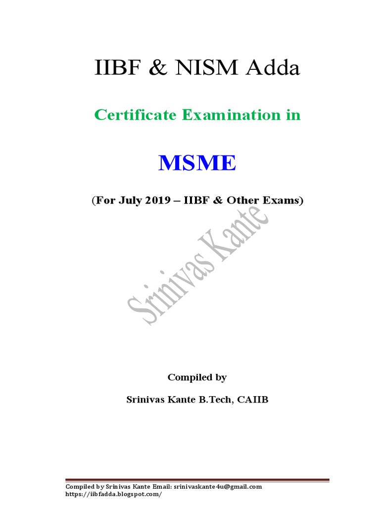 Msme PDF | PDF | Small And Medium Sized Enterprises | Loans