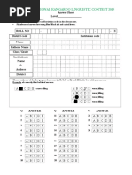 IKLC Pre Ecolier Level Past Paper | PDF